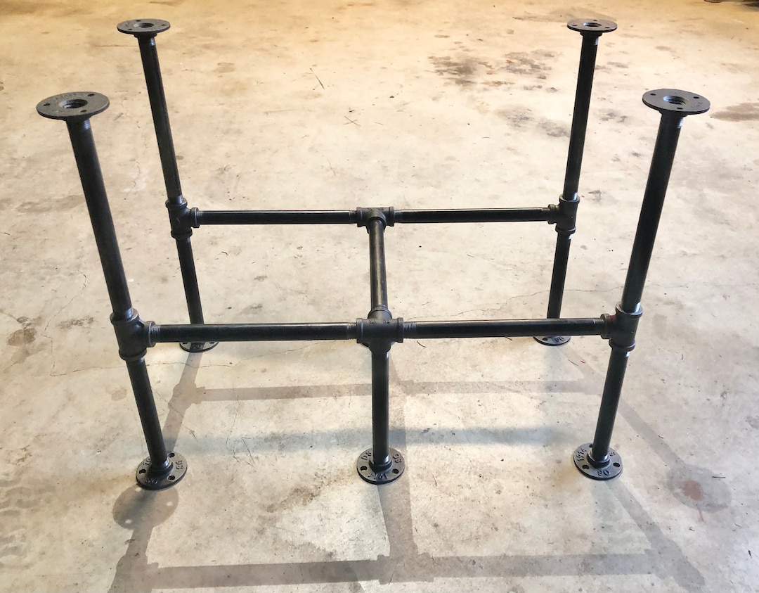 Industrial Pipe Table Base Kit, 3/4 X 54 Long X 24 Wide, Choose Height ...