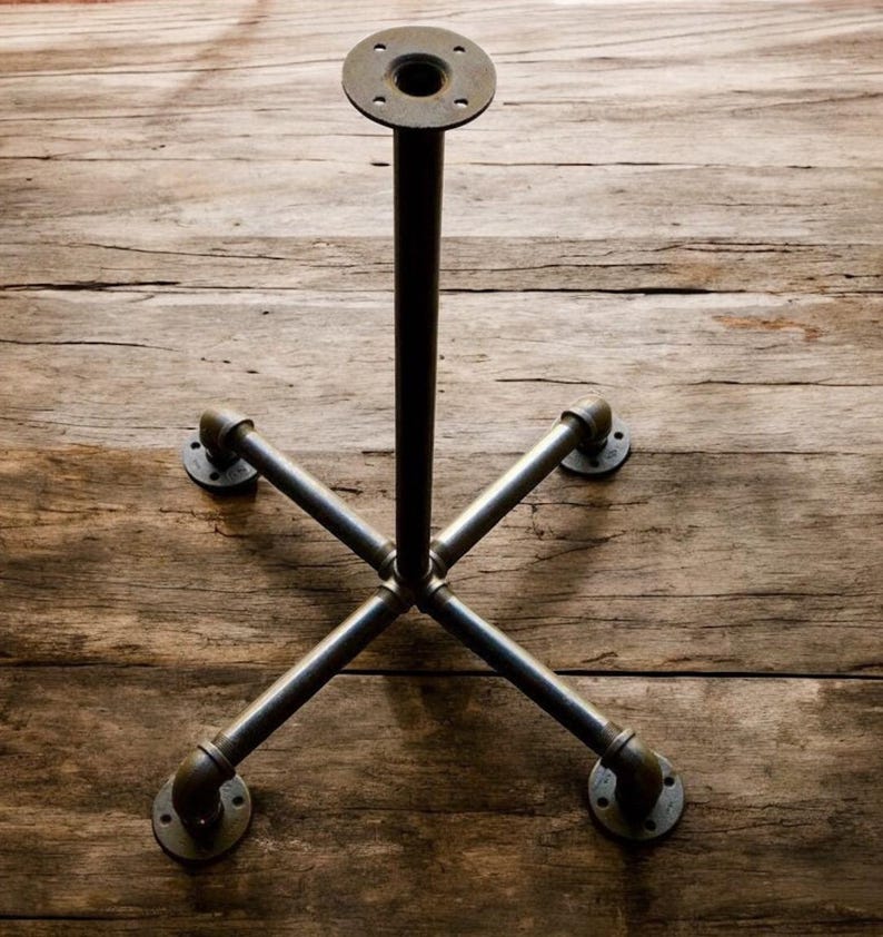 Industrial Pipe Table Base "diy" Parts Kit, Pedestal Table Base, Pub ...