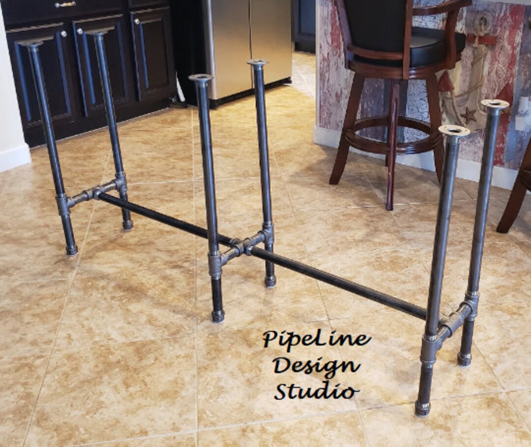 Industrial Pipe Table Base Kit, 3/4 X 66 Long select Height and Depth ...