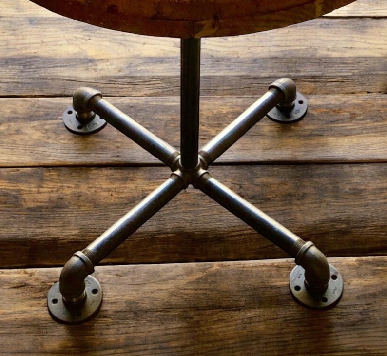 Industrial Pipe Table Base "diy" Parts Kit, Pedestal Table Base, Pub ...