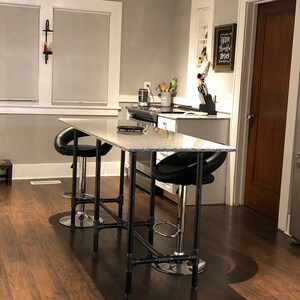 Pipe Table Base Bar Height "diy" Parts Kit, 3/4" Pipe X 40" Tall ...