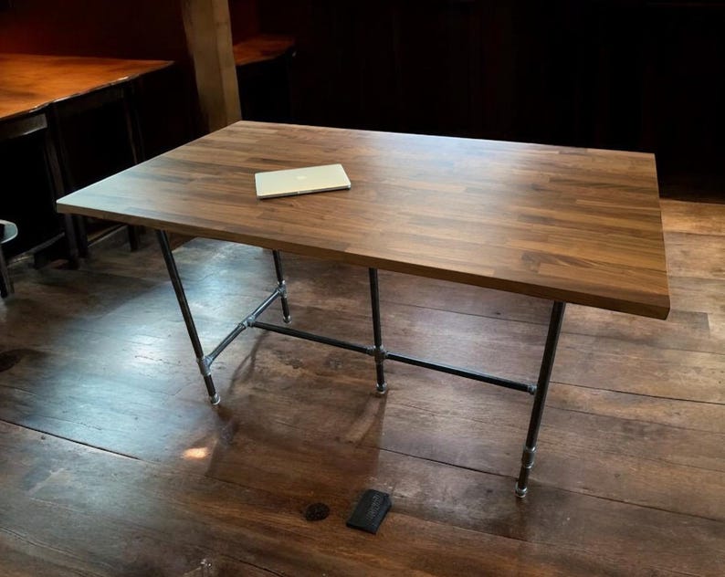 Industrial Pipe Table Base Kit - 30" Tall - Choose Length 26"-92 ...