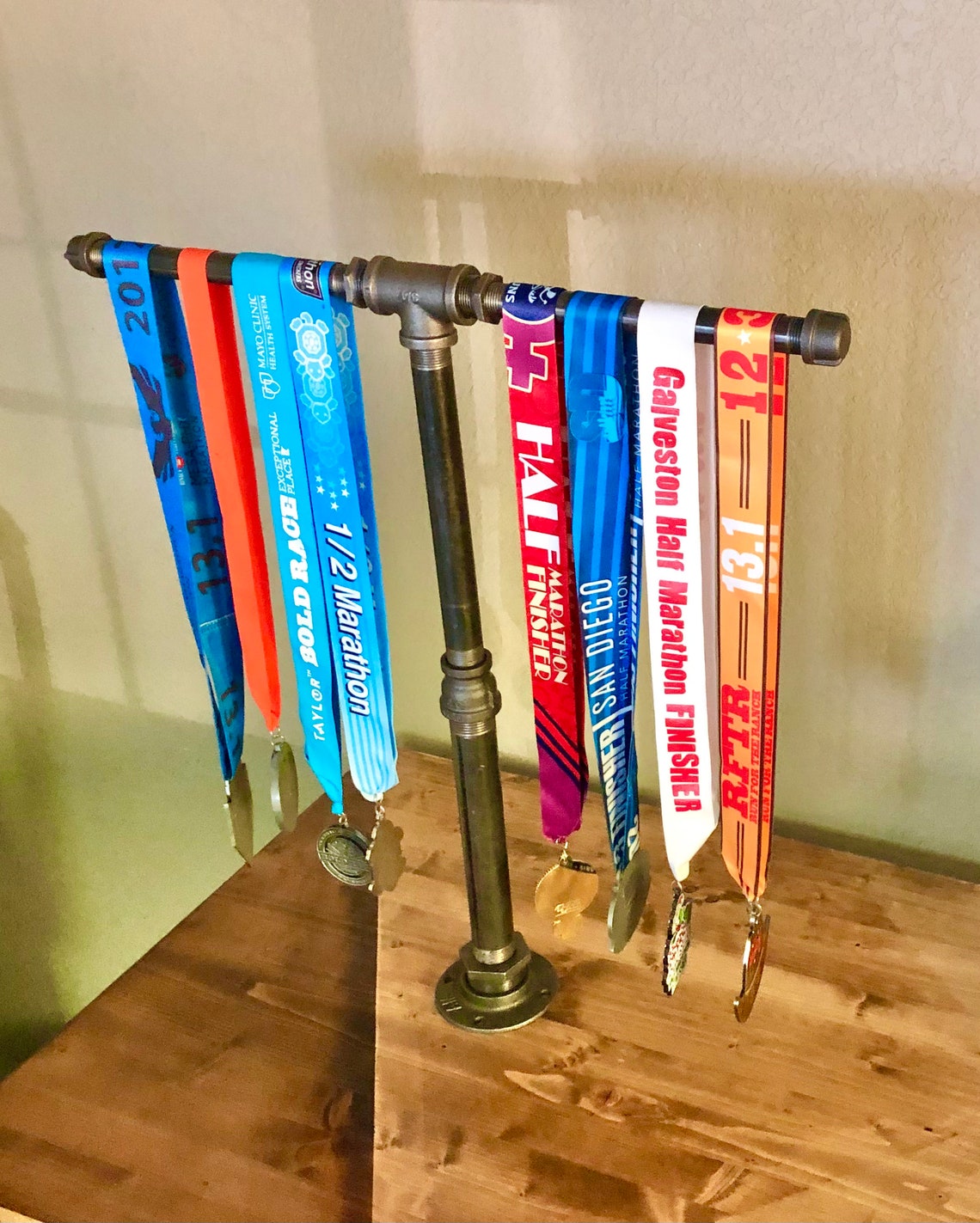 Sports Medal Display Stand Industrial Pipe Marathon 26.1 - Etsy