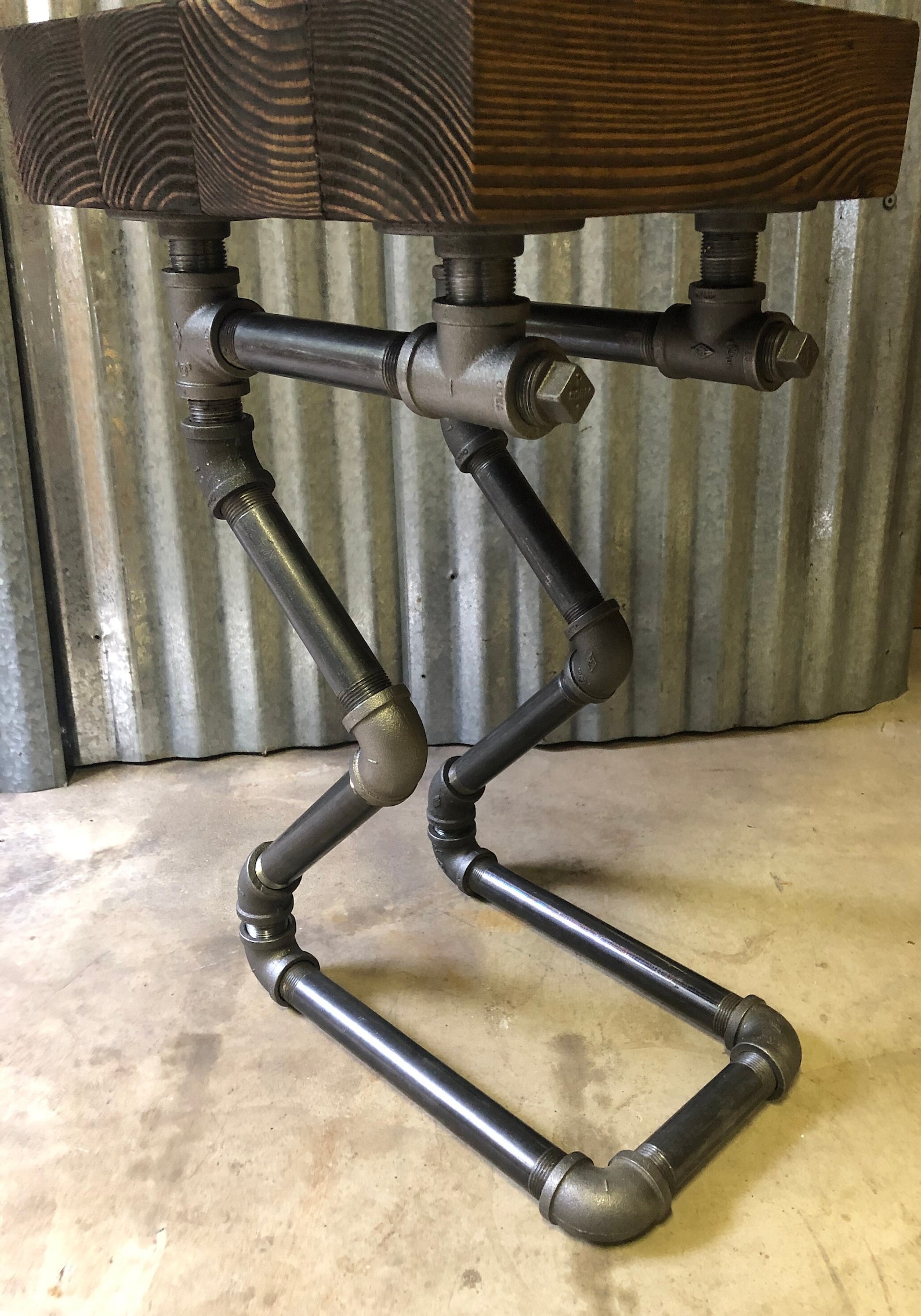Vintage Style Industrial Pipe Table & Bar Stool (made to Order) - Etsy