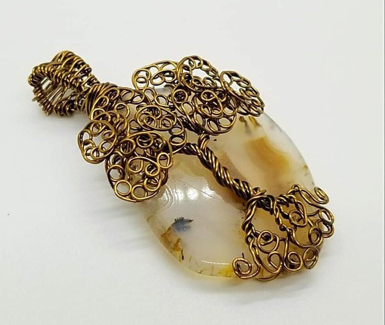 Agate Tree Pendant - Etsy