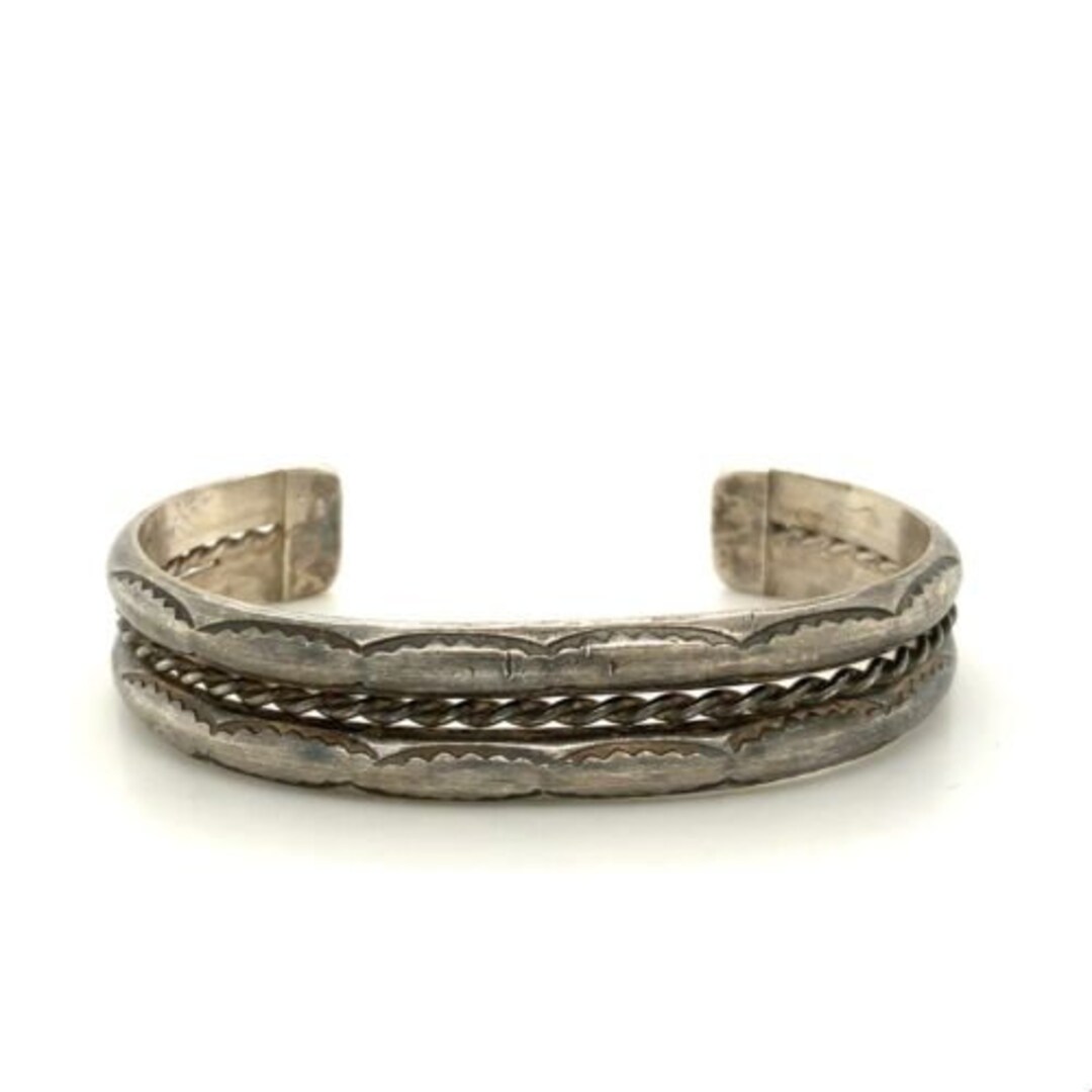 Vintage Sterling Southwest Native American Stamp Rope Design - Etsy