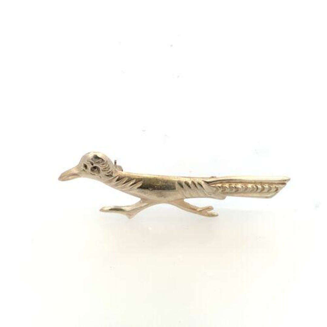 Vintage Sterling Silver Pin Brooch Hopi Southwestern Roadrunner Bird ...