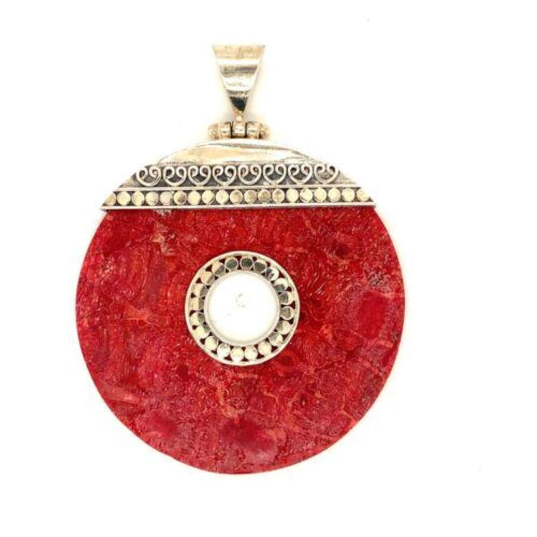 Vintage Signed Sterling BJC Samuel B Benham Retro Circle Sponge Coral ...