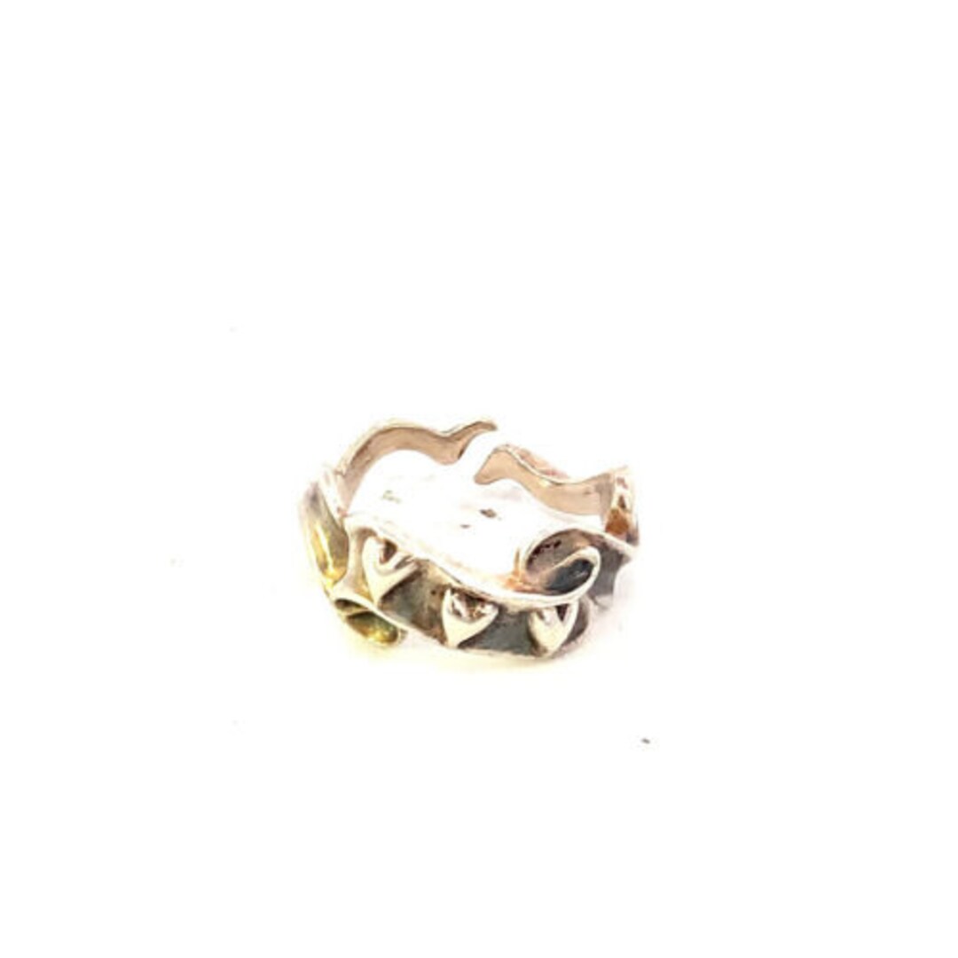 Vintage Sterling Signed Tocara Modern Twist Wavy Hearts Adjustable Ring ...