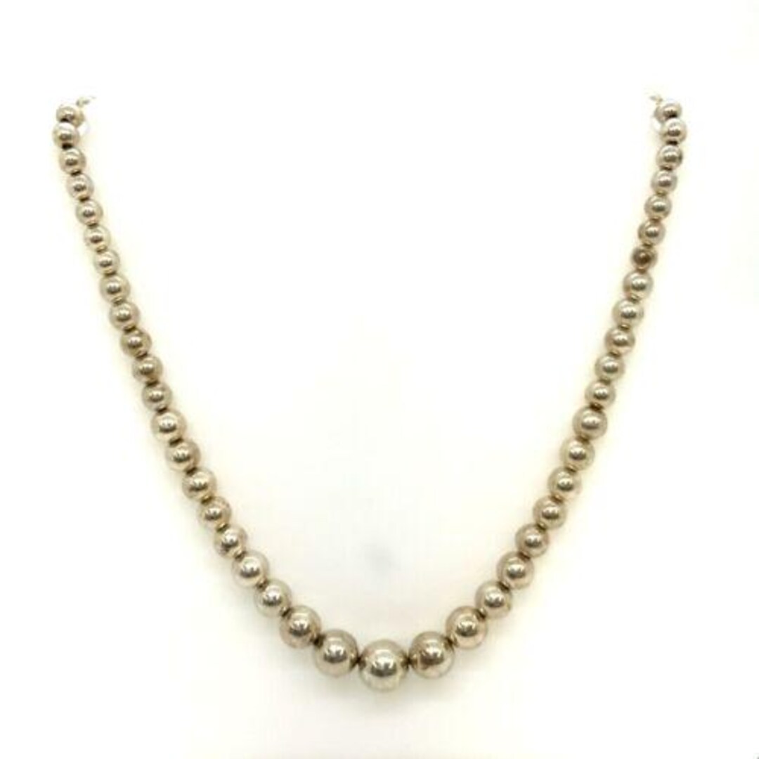 Vintage Sterling Native American Design Silver Ball Beads Graduated ...
