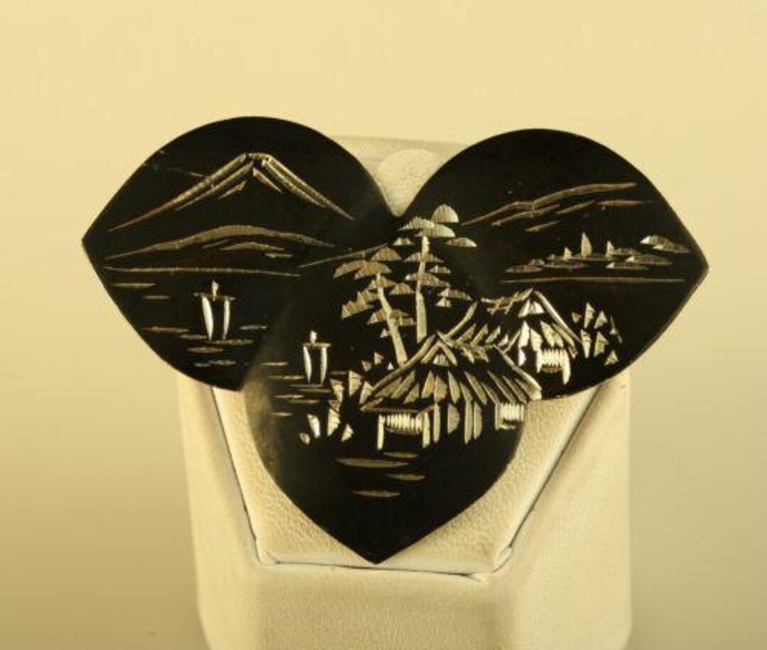 Vintage Sterling Silver 1960's Amita Japanese Damascene Shinto Shrine ...