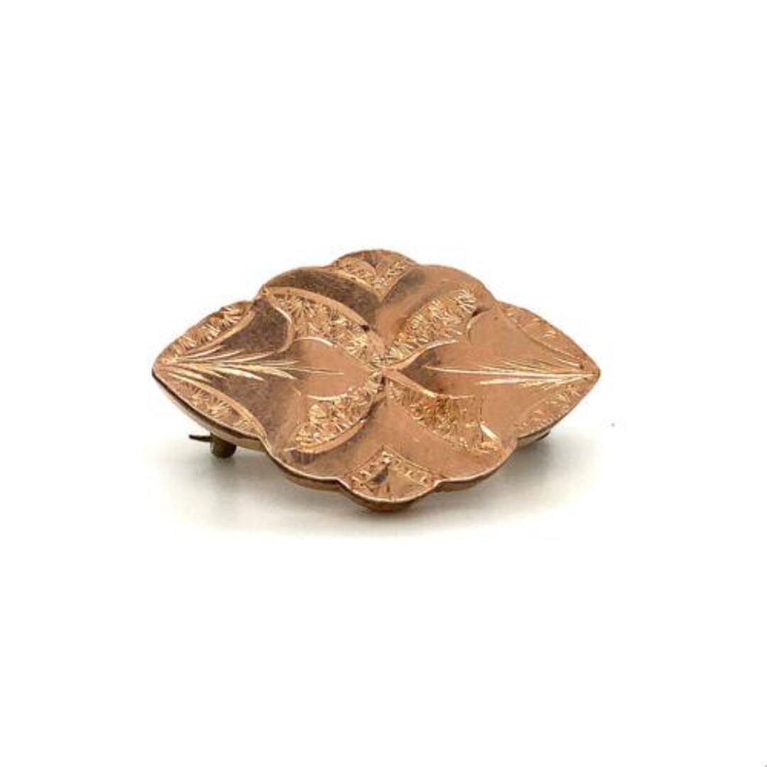 Antique Rose Gold Filled Victorian Art Nouveau Repousse Floral Leaf ...