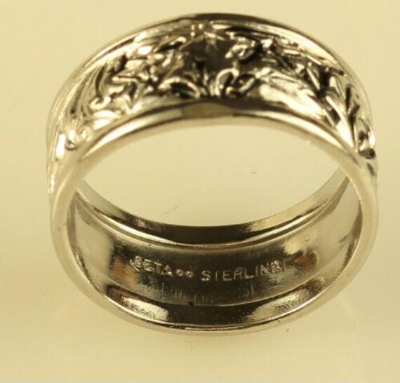 Vintage Signed SETA Sterling Silver Floral Leaf Vines… - Gem