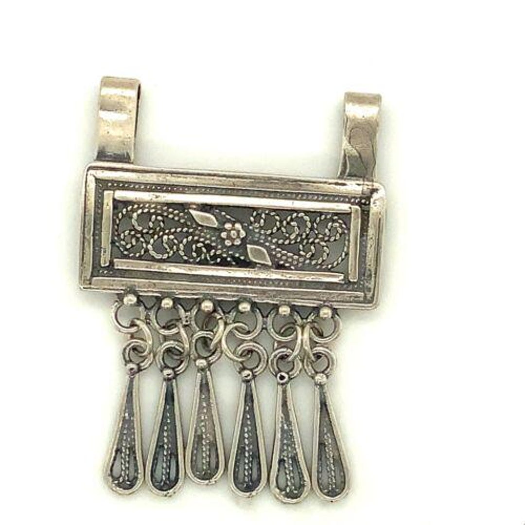 Antique Signed Sterling Rohan Etruscan Style Filigree Ornate Dangle ...