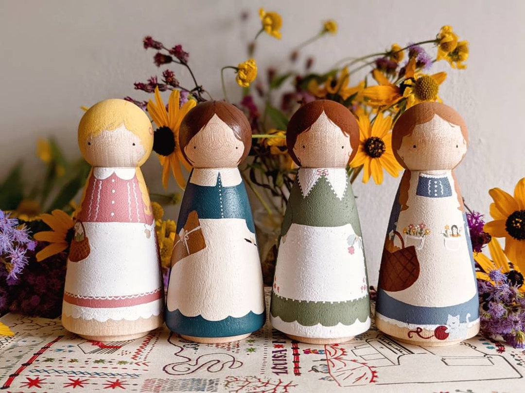 Little Women Wooden Dolls - Etsy