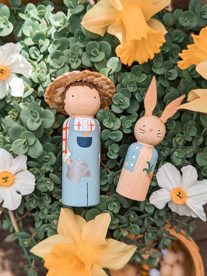 Peter Rabbit Peg Doll - Etsy