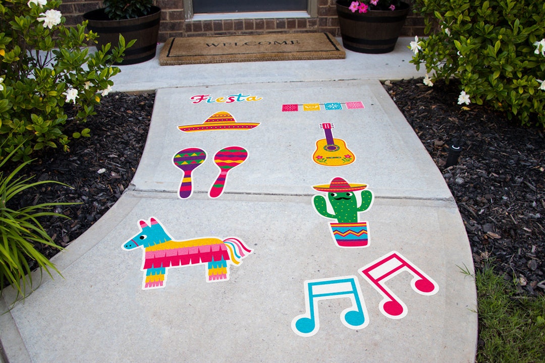 Fiesta Party Peel and Stick Floor Decals • Three-esta Birthday ...