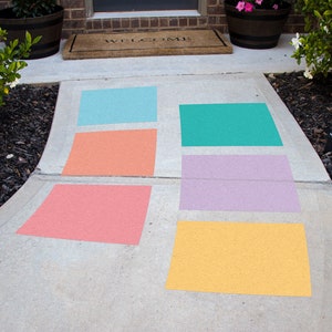 XL 9ft Pastel Candy Land Path Textured Peel and Stick Floor Decals ...