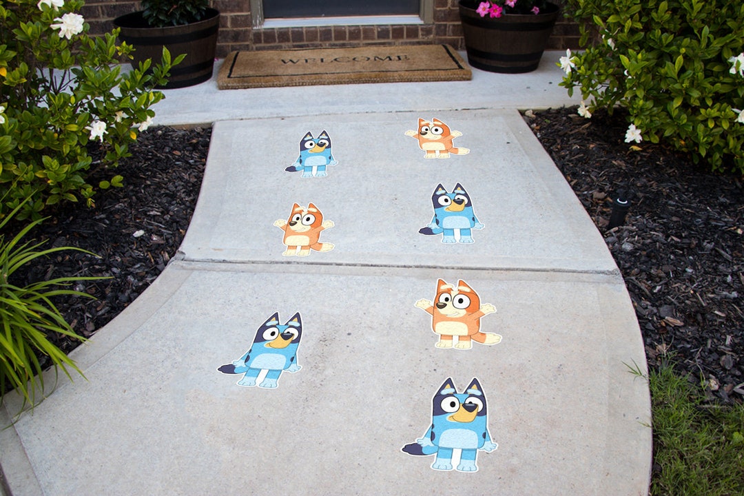 Bluey and Bingo Peel and Stick Floor Decals • Set of 7 • Birthday ...