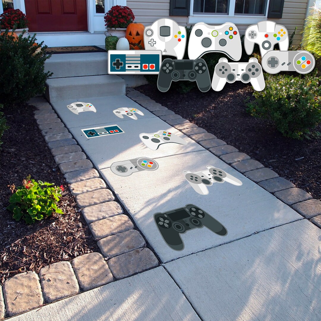 Video Game Controller Textured Floor Decals • Set of 7 • Social ...