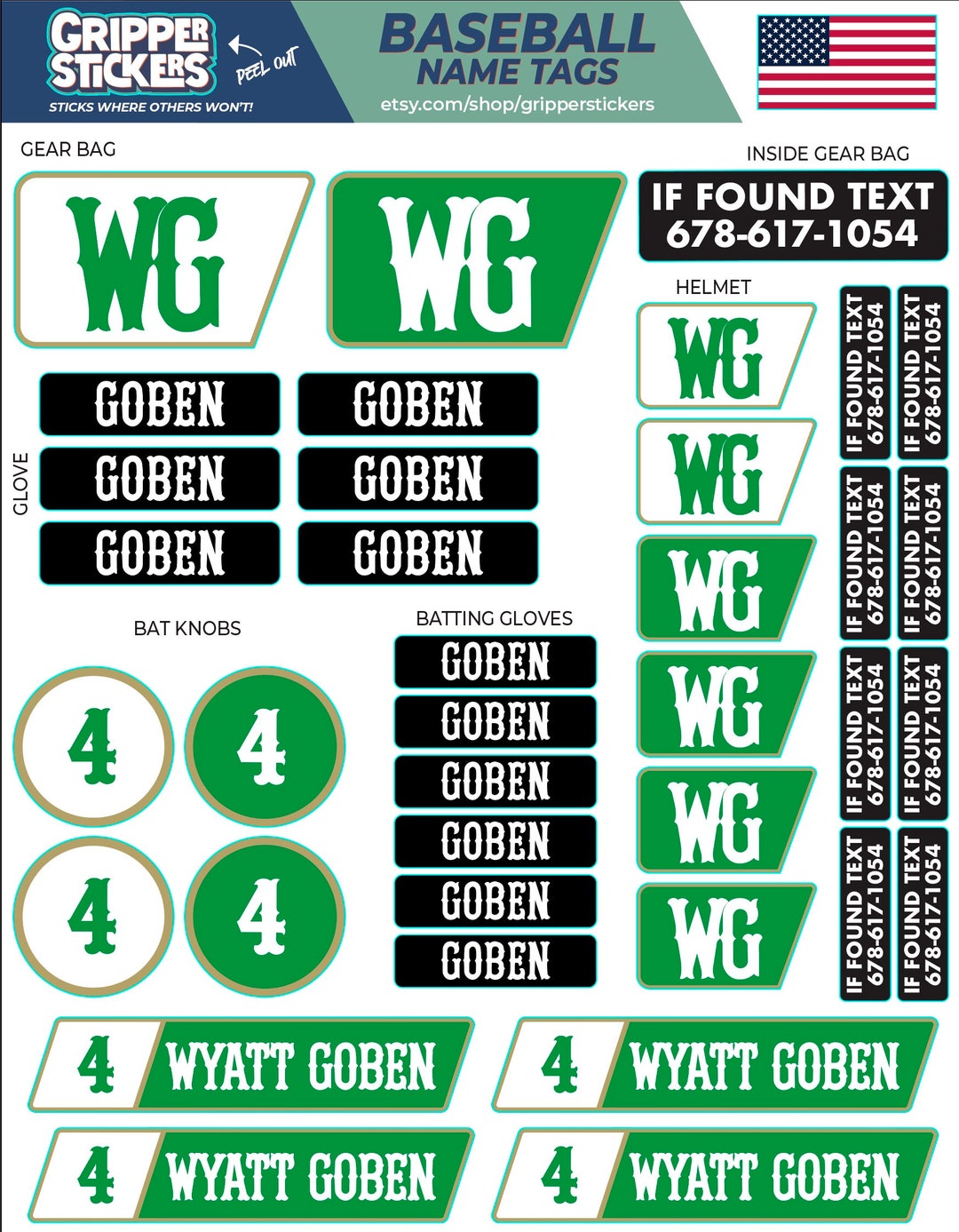 Custom Baseball Name Labels "mega Pack" • Personalized Sports Name ...