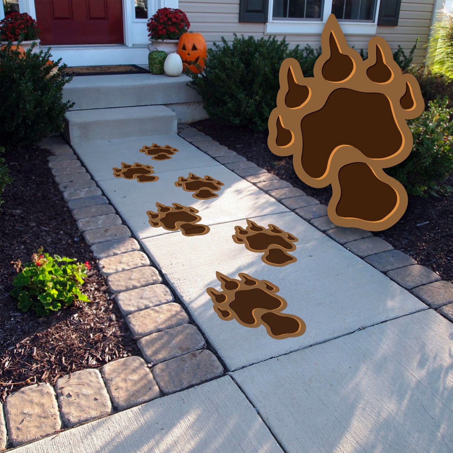 Monster Footprint Sidewalk Decals Removable Vinyl Decals - Etsy