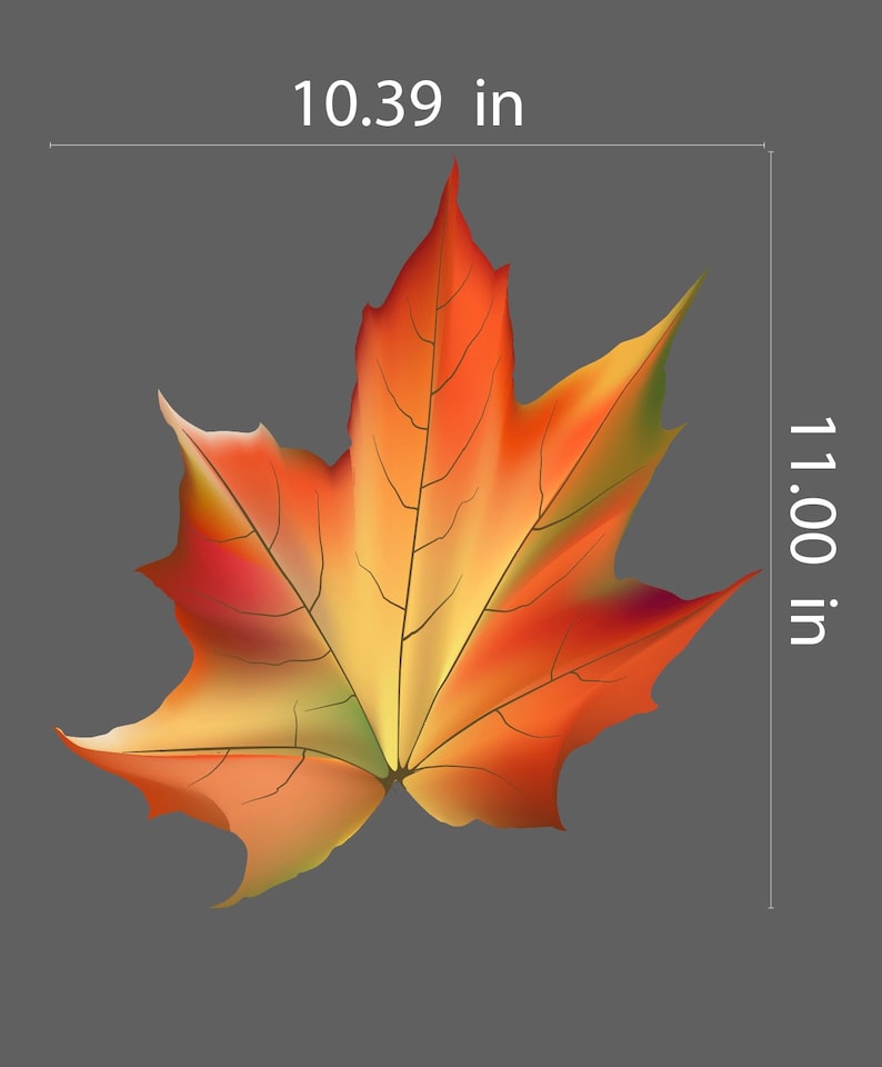 Textured Leaf Floor Decals Indoor/Outdoor Fall Decals Set | Etsy