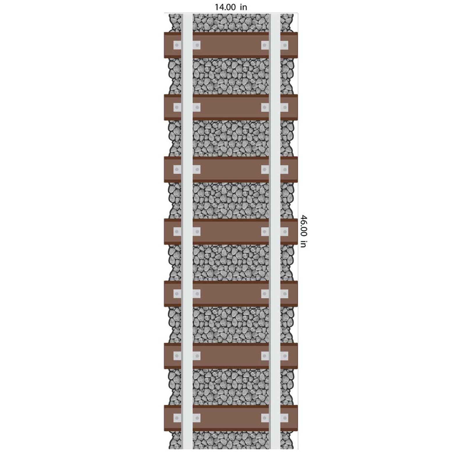 Train Track Textured Peel and Stick Floor Decal Removable Sidewalk ...