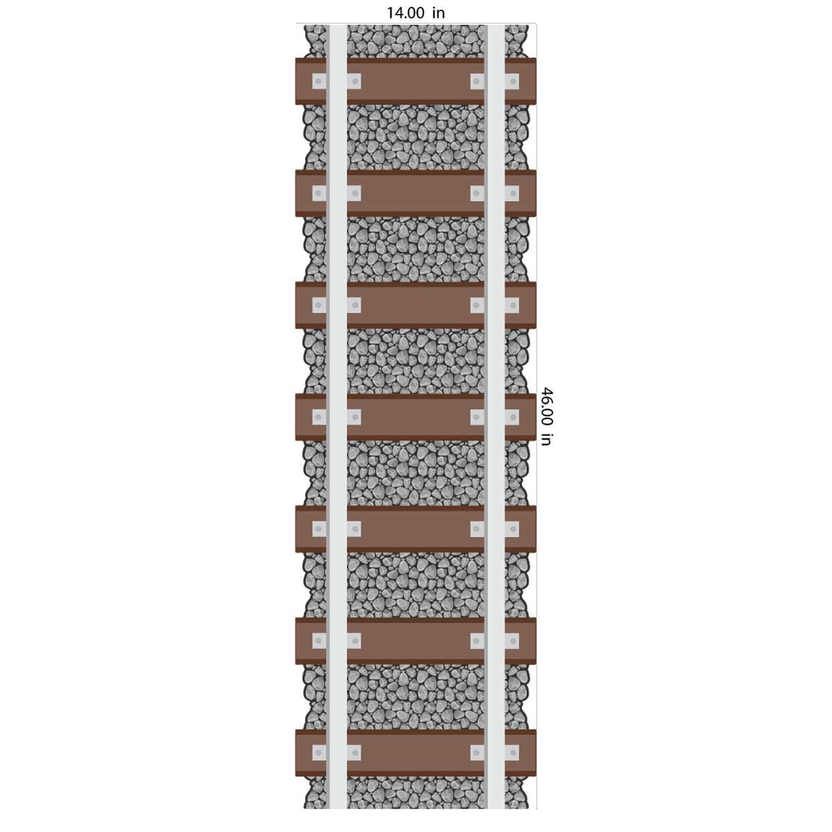 Train Track Textured Peel and Stick Floor Decal Removable | Etsy