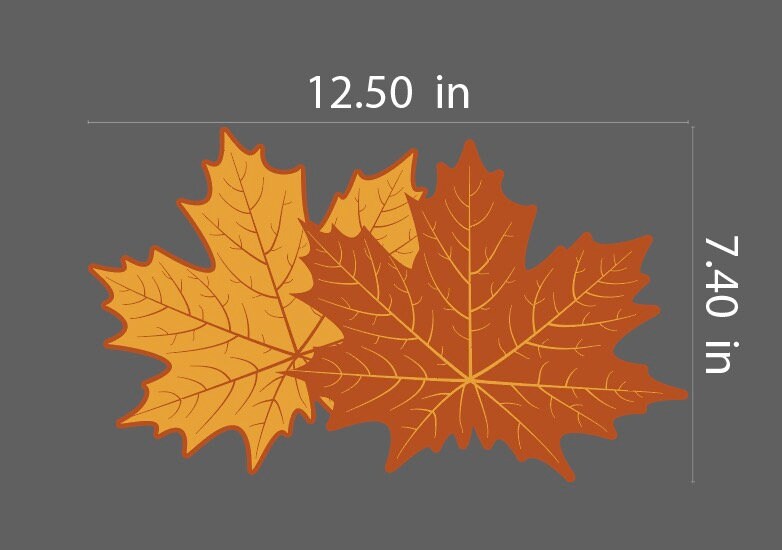 Fall Theme Textured Floor Decals Set of 6 Autumn Graphics | Etsy