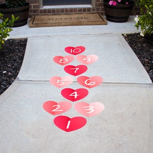 Valentine's Day Hopscotch • Set of 10 Heart Floor Decals • Vday School ...