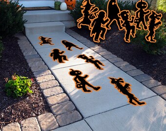 Spider Floor Decals Set of 6 Halloween Sidewalk Vinyl | Etsy