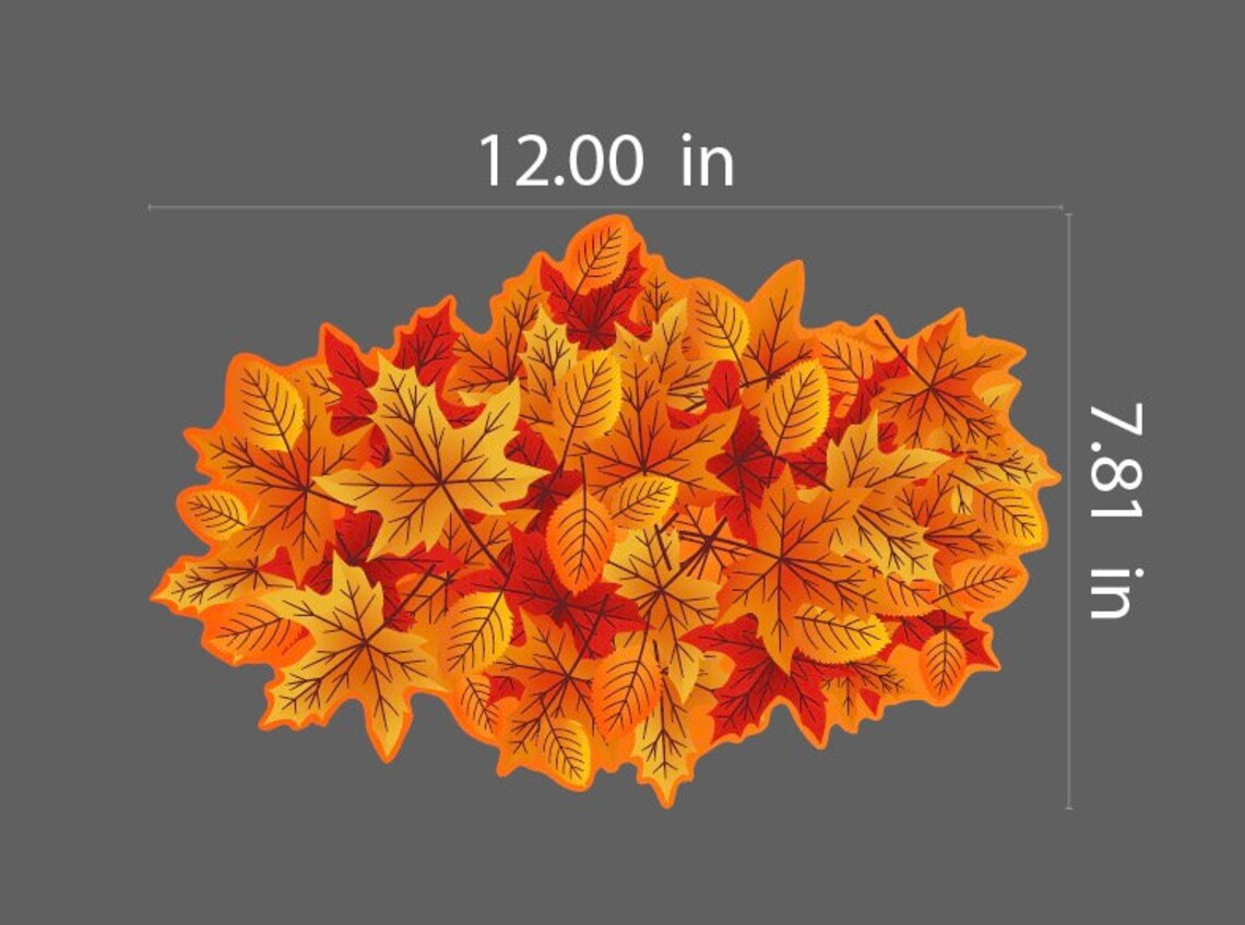 Fall Theme Textured Floor Decals • Set of 6 Autumn Graphics • Removable ...