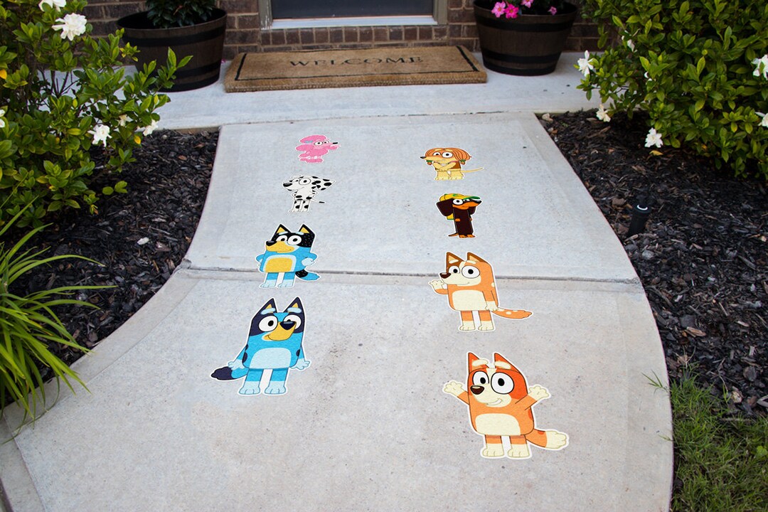 Bluey Textured Peel and Stick Floor Decals • Set of 8 • Birthday ...