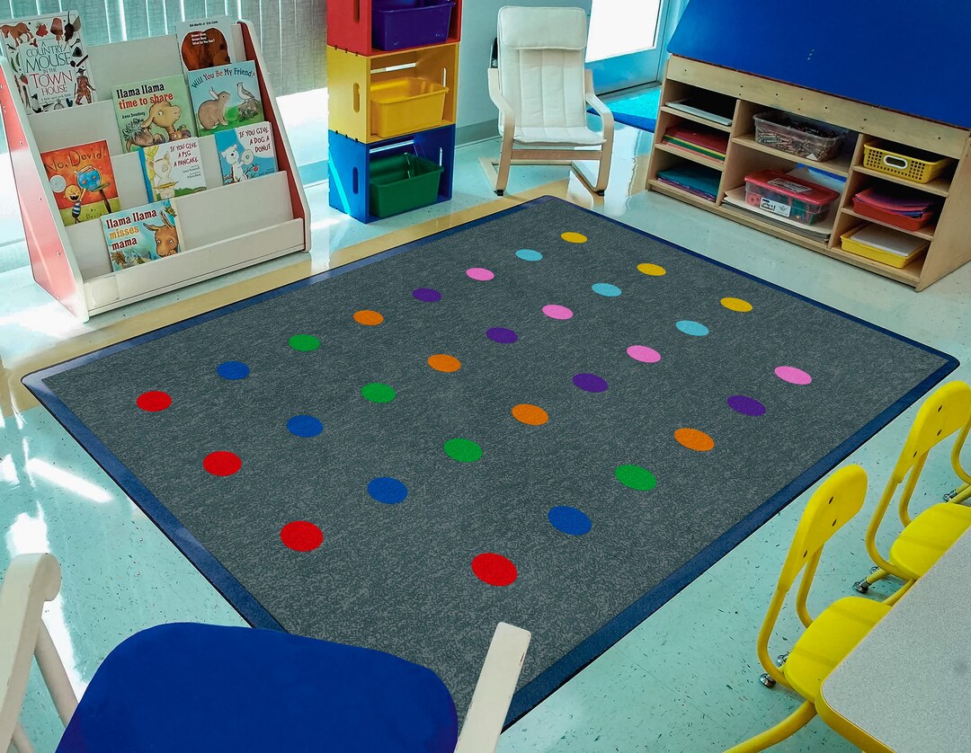 Classroom Place Markers • 3" Peel and Stick Floor Decals • 30 Rainbow ...