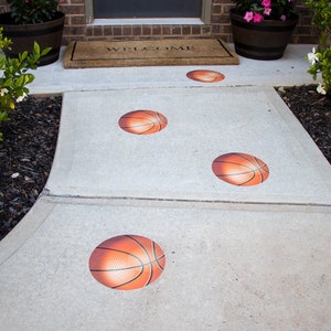 Textured Basketball Floor Decals • Indoor/outdoor 9" Basketball Decals ...
