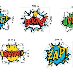 Comic Book Actions Textured Peel and Stick Floor Decals • Set of 5 ...