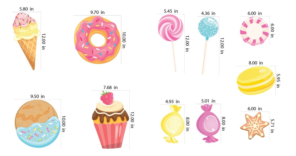 Candy Land Textured Peel and Stick Floor Decals • Set of 11 • Birthday ...