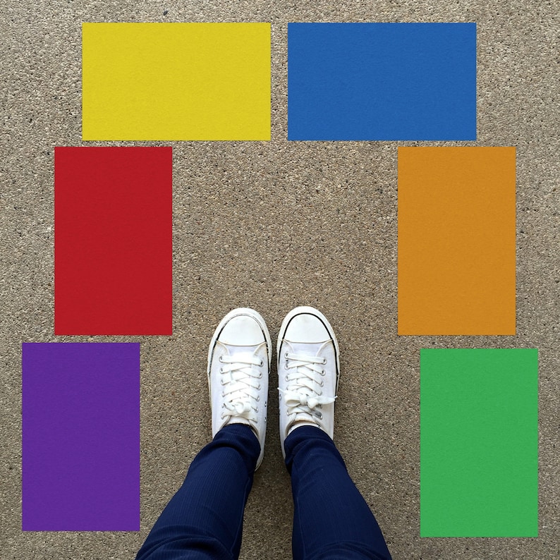 Candy Land Path Textured Peel and Stick Floor Decals • Set of 6 12" X 7 ...