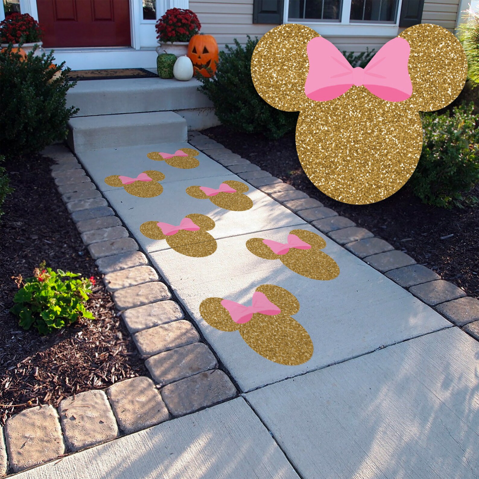Minnie Mouse Peel and Stick Floor Decals digitally Printed - Etsy