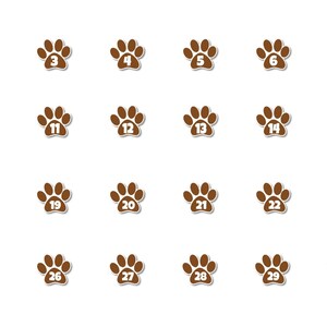 Classroom Line up Spots • 3" Peel and Stick Floor Decals • 1-30 Brown ...