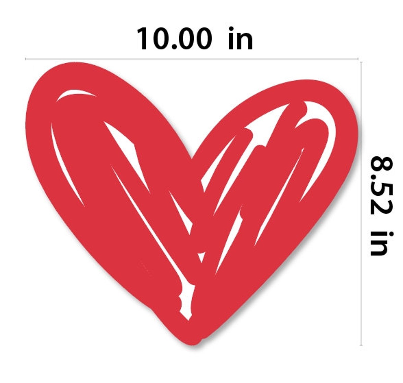 Heart Floor Decals • 10" Social Distancing Markers • Valentine's Day ...