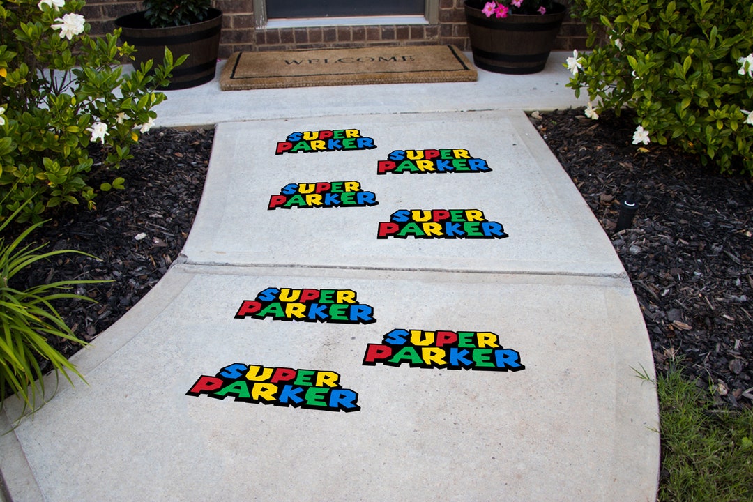 Super Mario Custom Peel and Stick Floor Decals • Set of 7 • Mario Kart ...