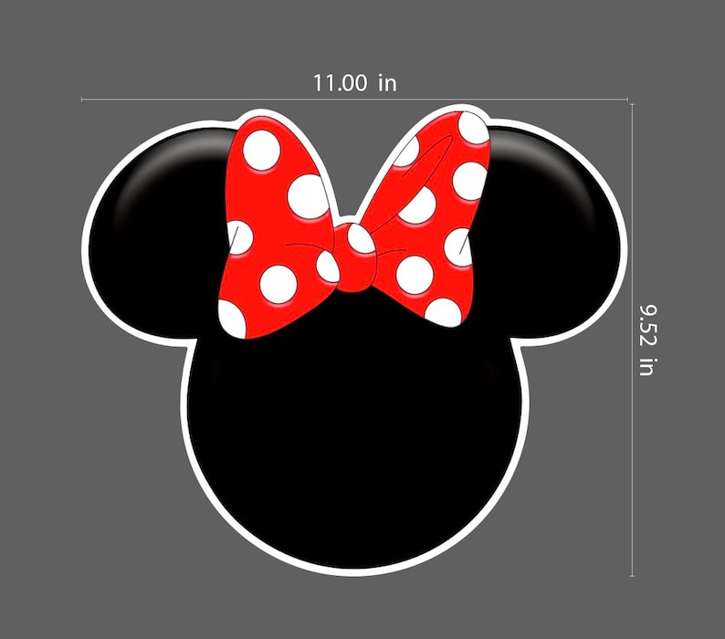 Minnie Mouse Peel and Stick Floor Decals red Bow Birthday - Etsy