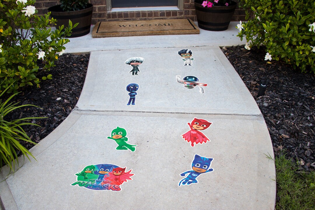 PJ MASKS Peel and Stick 12" Floor Decals • Set of 8 • Removable ...