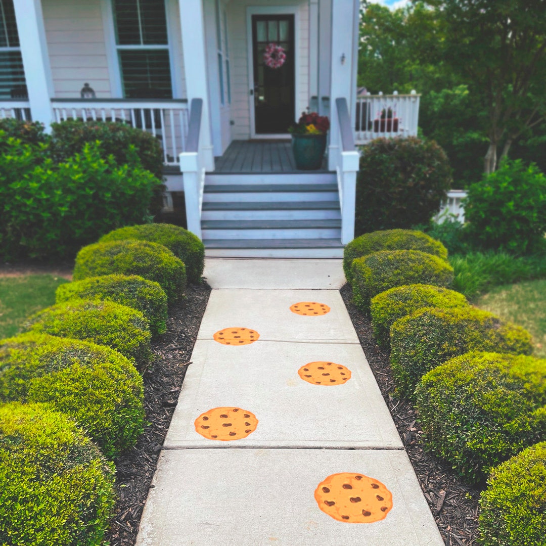 Cookie Peel and Stick Floor Decals • 9" Wide Removable Sidewalk Vinyl ...