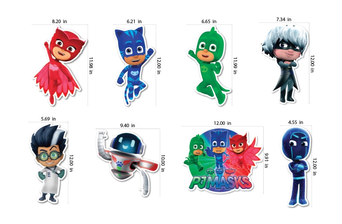 PJ MASKS Peel and Stick 12" Floor Decals • Set of 8 • Removable ...