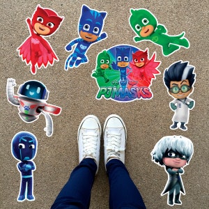 PJ MASKS Peel and Stick 12" Floor Decals • Set of 8 • Removable ...