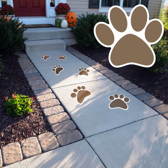Puppy Paw Tracks Peel and Stick Floor Decals Birthday | Etsy