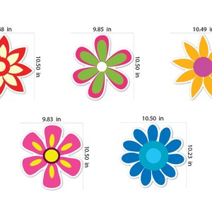 Flower Peel and Stick Floor Decals • Set of 5 • Groovy Birthday ...